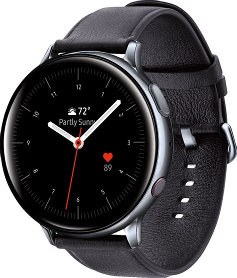 Best Buy Samsung Galaxy Watch Active Smartwatch Mm Stainless Steel LTE Unlocked Silver SM