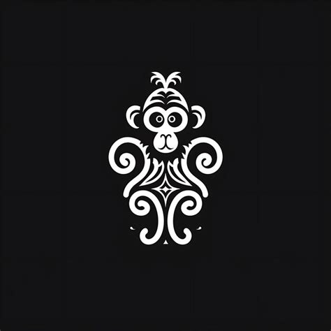 Premium Photo Playful Monkey Clan Logo With Monkey Tail And Southeast