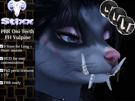 Second Life Marketplace Stixx Pbr Vulpine Oni Teeth
