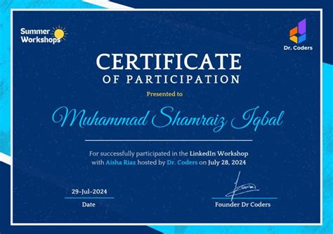 participated in linkedin optimization workshop with dr coders