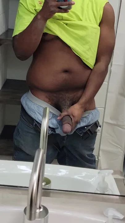 Showing Off BBC Public Unlocked Unisex Bathroom American Gay Black Porn XHamster