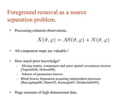 Ppt Multidimensional Data Analysis The Blind Source Separation