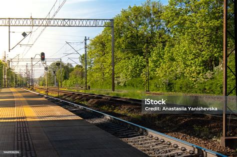 철도역 기차를 위한 앞으로 가는 길 기관차용 빈 철도 트랙 교통 시스템 자연 배경 여행하다 0명에 대한 스톡 사진 및 기타 이미지 Istock