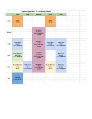 CSCI 2500 Computer Organization Weekly Schedule: Lectures, Labs, | Course Hero