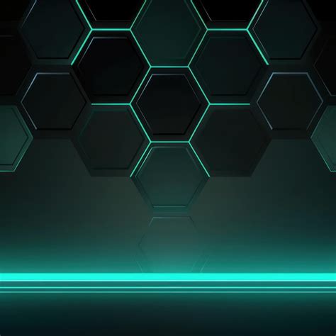 Premium Photo A Dark Background With A Row Of Hexagons And A Light