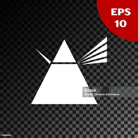 투명 한 어두운 배경에 격리 프리즘 아이콘에 흰색 광선 유리 프리즘에 레이 무지개 스펙트럼 분산 광학 효과 벡터 일러스트레이션 0명에 대한 스톡 벡터 아트 및 기타 이미지