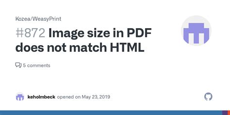 Image Size In PDF Does Not Match HTML Issue Kozea WeasyPrint GitHub