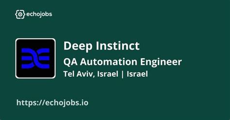 Deep Instinct Is Hiring Qa Automation Engineer Senior Level Tel