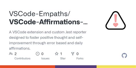 Github Vscode Empaths Vscode Affirmations Web Frontend A Vscode Extension And Custom Jest