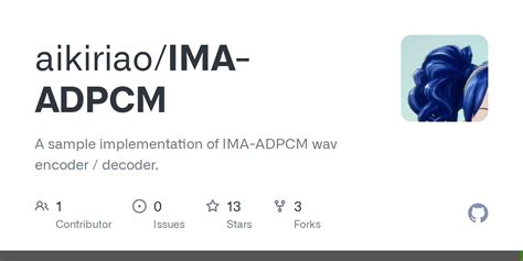 Github Aikiriaoima Adpcm A Sample Implementation Of Ima Adpcm Wav