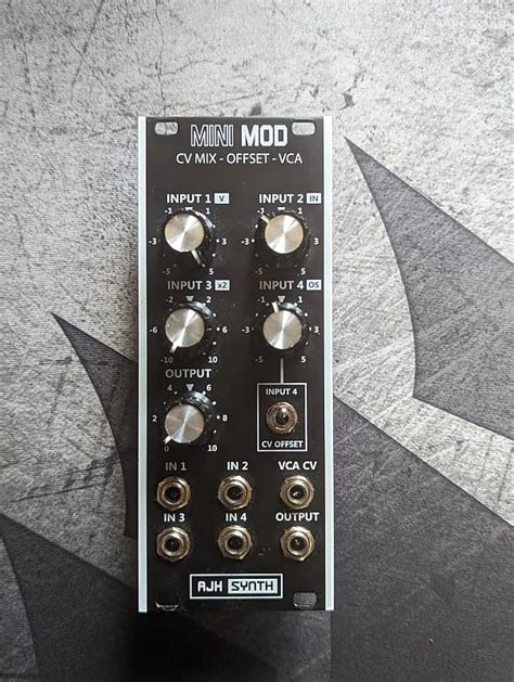 AJH Synth MiniMod CV Mixer Offset VCA Black Reverb