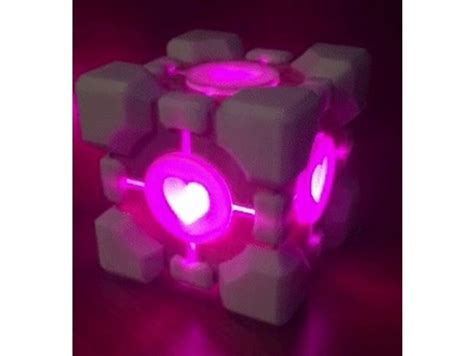 Stl File Portal Cube Companion Cube 💜 ・3d Printable Model To Download
