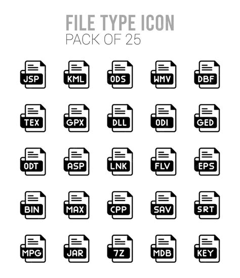 Premium Vector 25 File Type Lineal Fill Icons Pack Vector Illustration