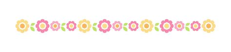 Cute Spring Floral Divider Borders Springtime And Easter Flower