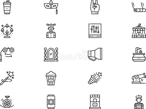 Shows Icons Collection Is A Vector Illustration With Editable Stroke