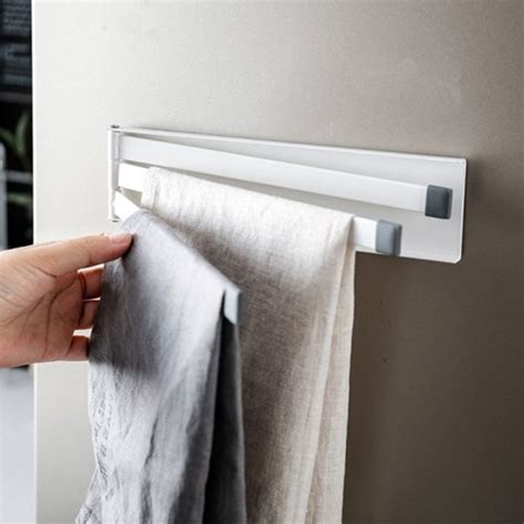 빌레뜨 3단 접이식 마그네틱 철재 행주 수건걸이 위시버킷