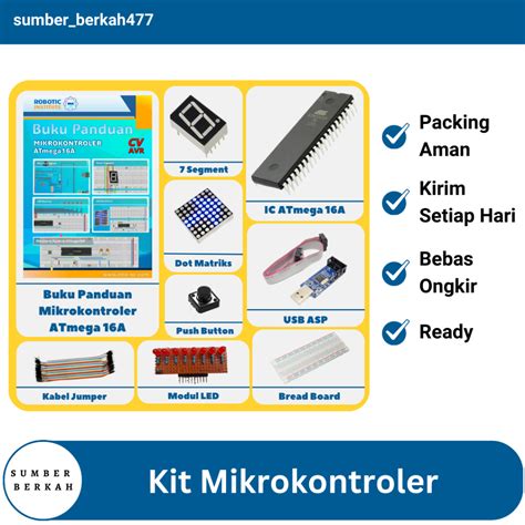 Jual Kit Mikrokontroller Atmega 16a Robotic Institute Shopee Indonesia