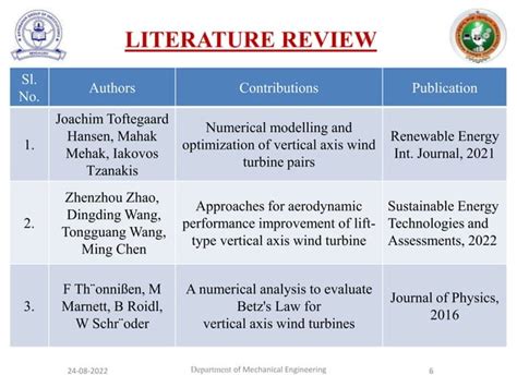 Technical Seminar On Vertical Axis Wind Turbines Pptx Physics Science