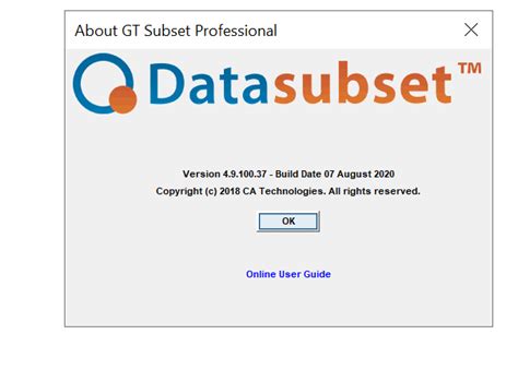 Unable To Save An Extract To Repository In Gt Subset Test Data Manager