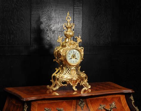 Large Antique French Gilt Bronze Rococo Clock At 1stdibs