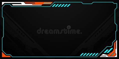 Hud Futuristic Frame Border Game Swag Elements Pack Yellow Line Cyber Sci Fi Icon Symbol