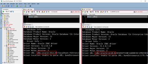 SQL Developer Connections Thick Or Thin