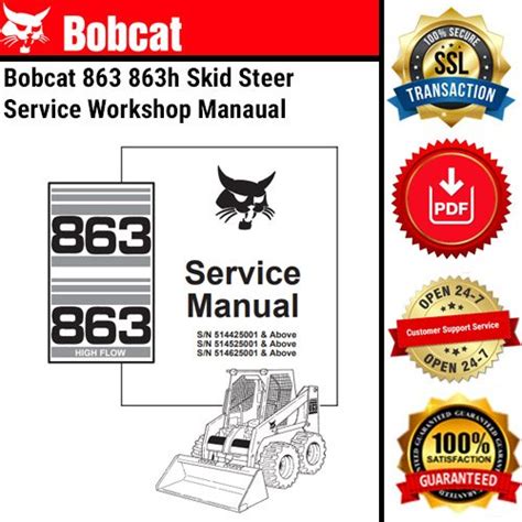BOBCAT SERVICE MANUAL DOWNLOAD Bobcat 863 863h Skid Steer Service Repair Manual