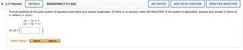 solved wanefmac7 4 1 020 x where y y x
