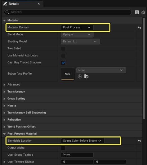 Post Process Material User Scene Textures In Unreal Engine Unreal