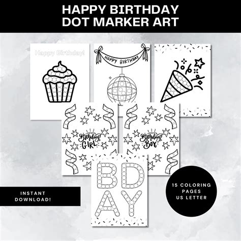 Birthday Dot Marker Activity Do A Dot Happy Birthday Coloring Pages