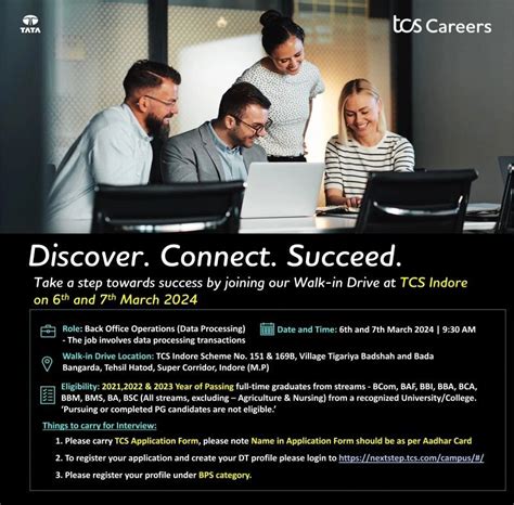 Joyal Johnson On Linkedin Tcs Careeropportunity Walkindrive Dataprocessing Indore Freshers…
