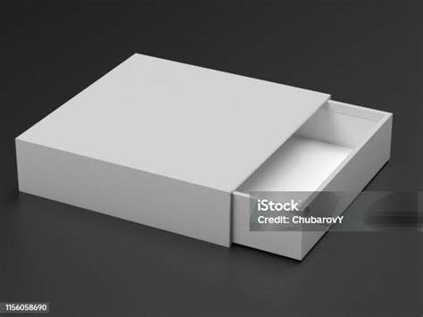 슬라이더 상자입니다 회색 빈 열린 상자 모형입니다 검은 색 배경에 3d 렌더링 일러스트레이션 0명에 대한 스톡 사진 및 기타 이미지 Istock