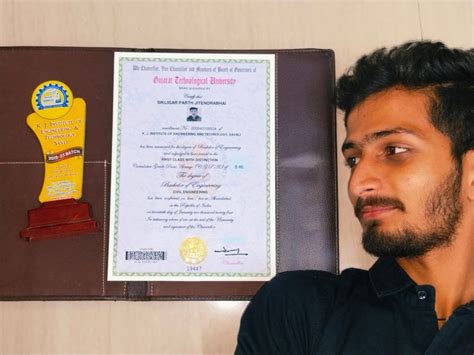 Parth Sikligar On Linkedin Excited To Hold My Degree Certificate In