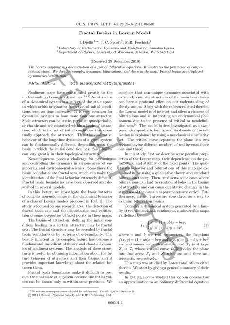 pdf fractal basins in the lorenz model