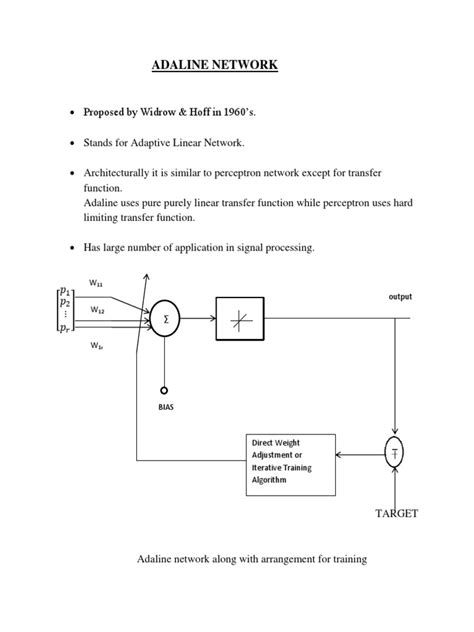 Adaline Network W Output Pdf Cybernetics Computational Science