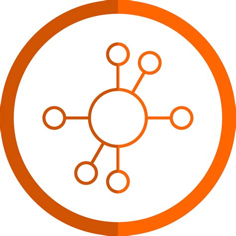 Diagram Line Orange Circle Icon Vector Art At Vecteezy
