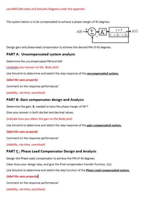 Solved Use MATLAB Codes And Simulink Diagram Under The Chegg Com