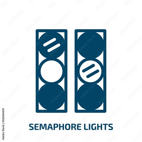 Semaphore Lights Vector Icon Semaphore Lights Road Traffic Filled