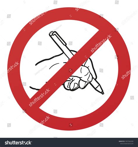 No Write Symbol Isolated On White Vector Có Sẵn Miễn Phí Bản Quyền