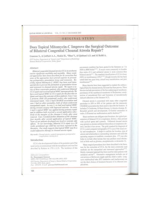 Pdf Does Topical Mitomycin C Improve Surgical Outcome Of Bilateral