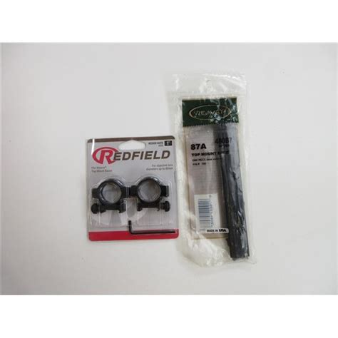 Redfield Scope Rings And Weaver Top Mount Base Lot