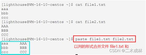 Linux命令之粘贴合并文件pastelinux Paste Csdn博客