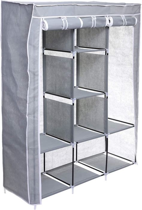 دولاب قماش لتخزين الملابس رمادي Amazon Eg المنزل والمطبخ