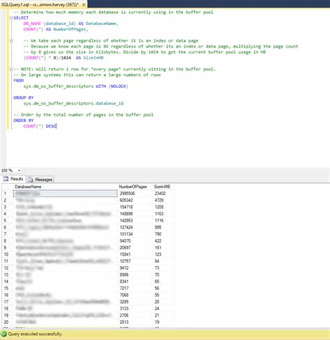 Sql Server Determining Which Database Is Using The Most Memory Right