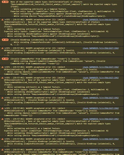 WebGPU Gpu Particle Error Bugs Babylon Js