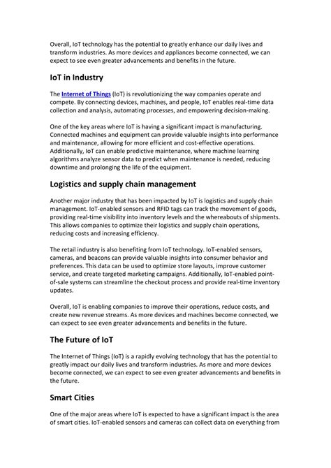 PPT Unlocking The Potential Of IoT How Connected Devices Are Transforming Industries And