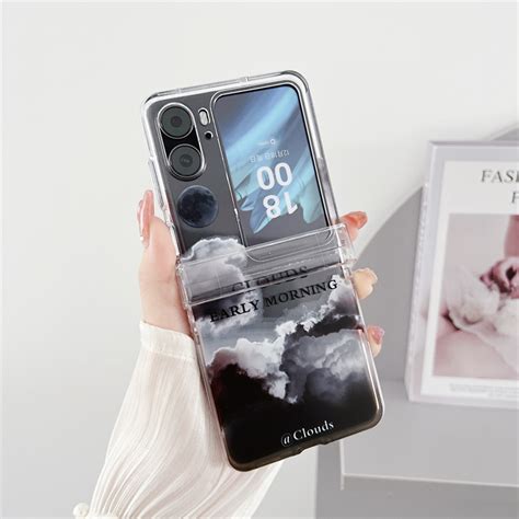 เคสมือถือ แบบใส ลายการ์ตูนแฮมเบอร์เกอร์หน้ายิ้ม พับได้ สําหรับ Oppo