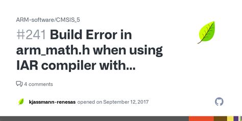Build Error In Arm Math H When Using IAR Compiler With ARM MATH ARMV MBL Issue ARM