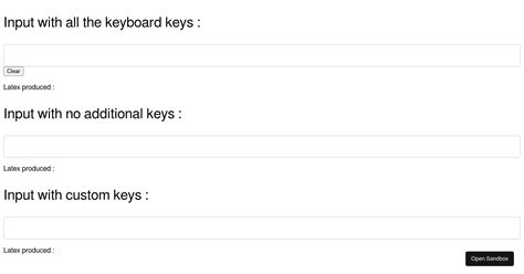 React Math Keyboard Sandbox Codesandbox