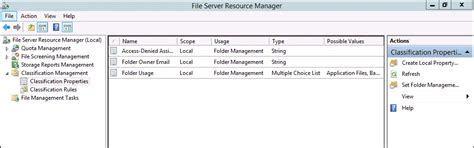 Using File Server Resource Manager FSRM To Locate And Classify Sensitive Data Interface